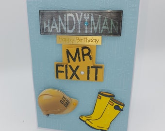 Mr Fix It Birthday Cards - Etsy