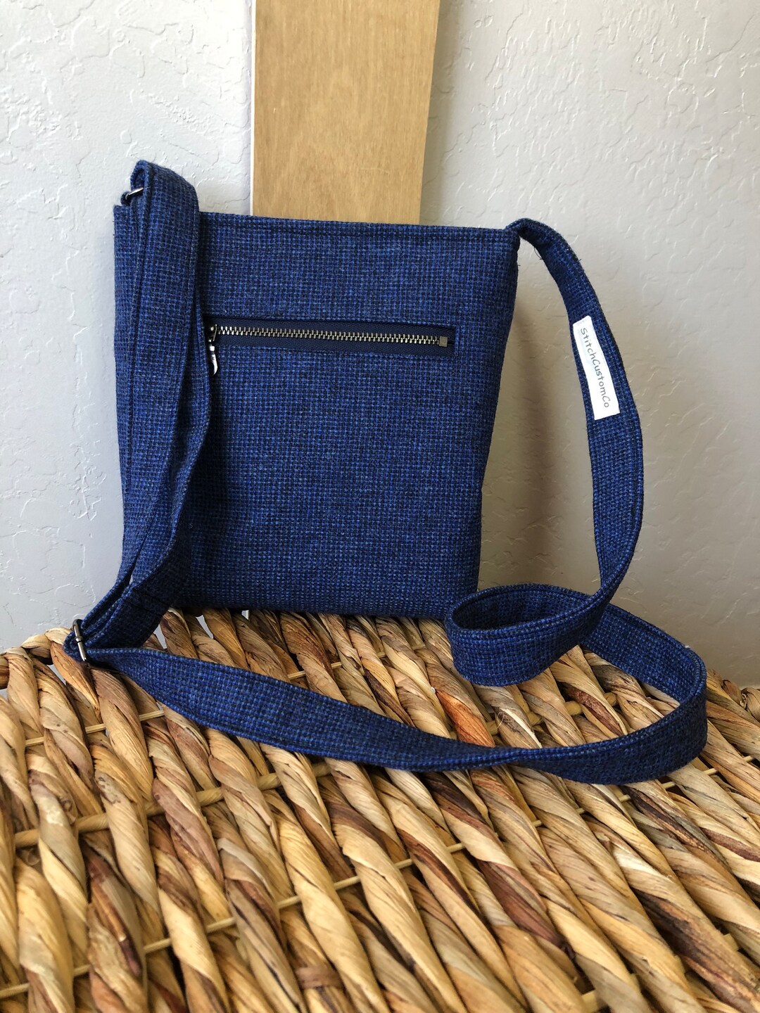 Medium Crossbody Bag, Fabric Bag, Wool Crossbody Bag, Travel Purse ...