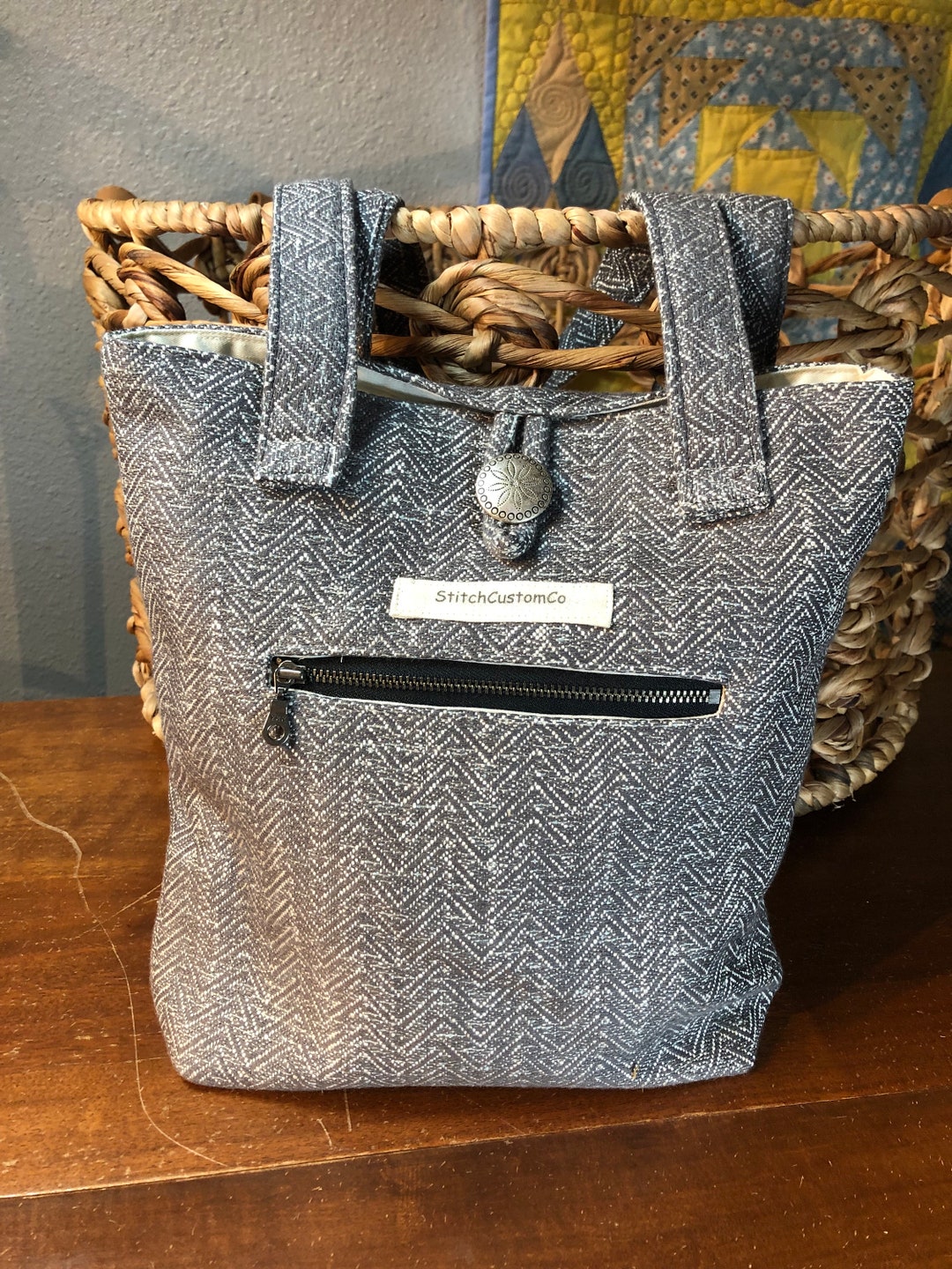 Shoulder Bag, Fabric Bag, Linen Purse Bag, Everyday Purse, Professional ...