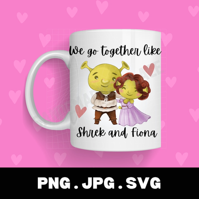 Shrek & Fiona Svg - Etsy UK