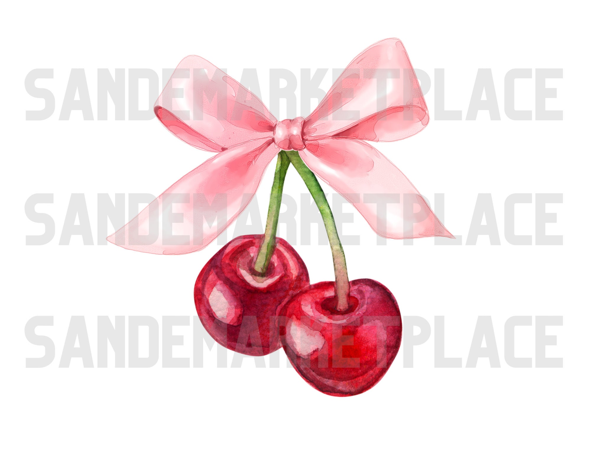 Coquette Cherries Ribbon Bow Shabby Chic Soft Girl Valentines Day ...