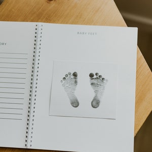 Baby First Year Book, Printable Baby Book, Simple Baby Book, Modern ...