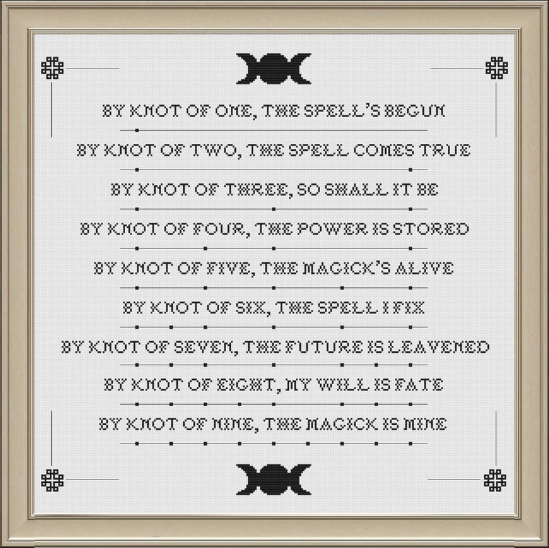 Witch's Ladder Magick Cross Stitch Pattern PDF - Etsy