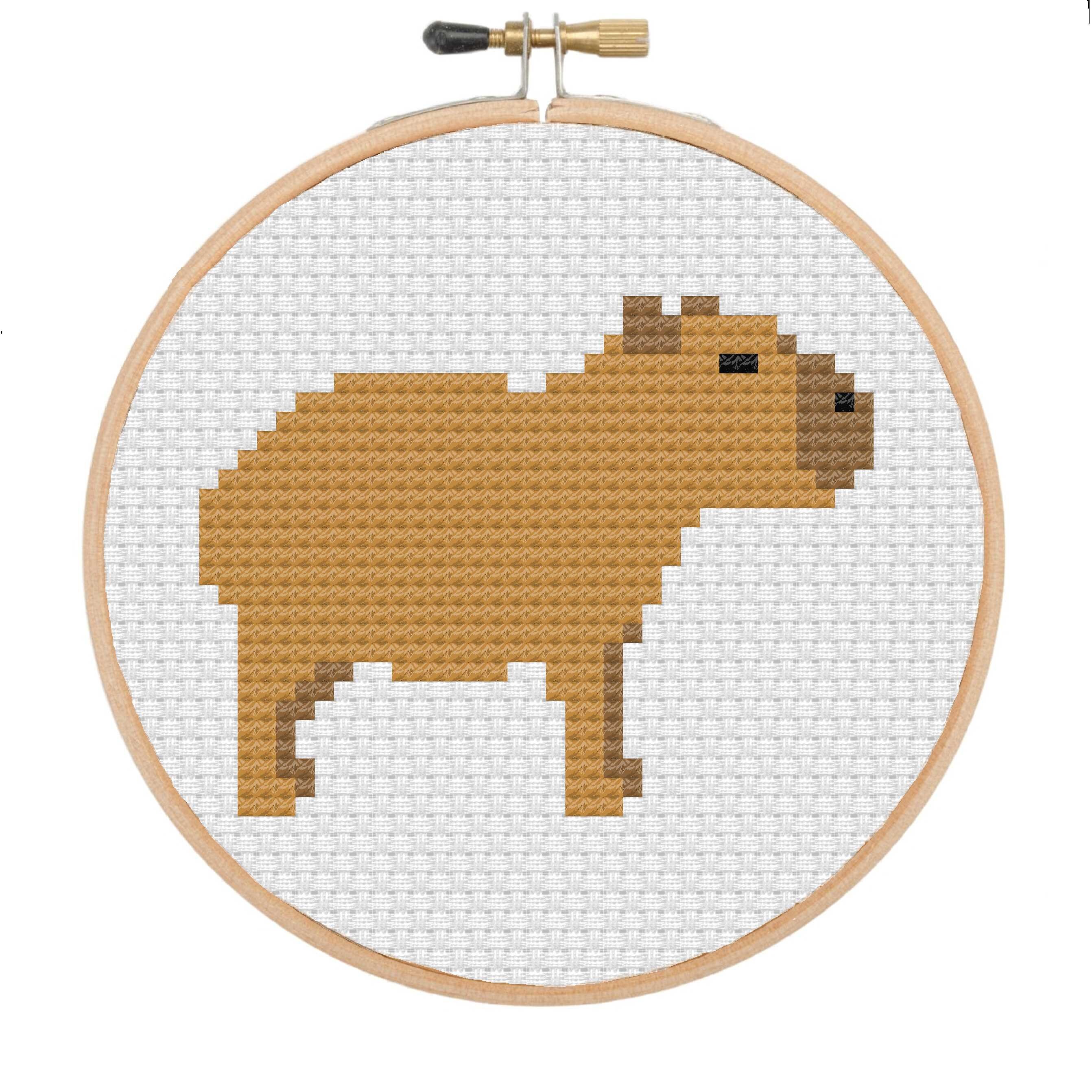 Cute Capybara Counted Cross Stitch Pattern PDF - Etsy