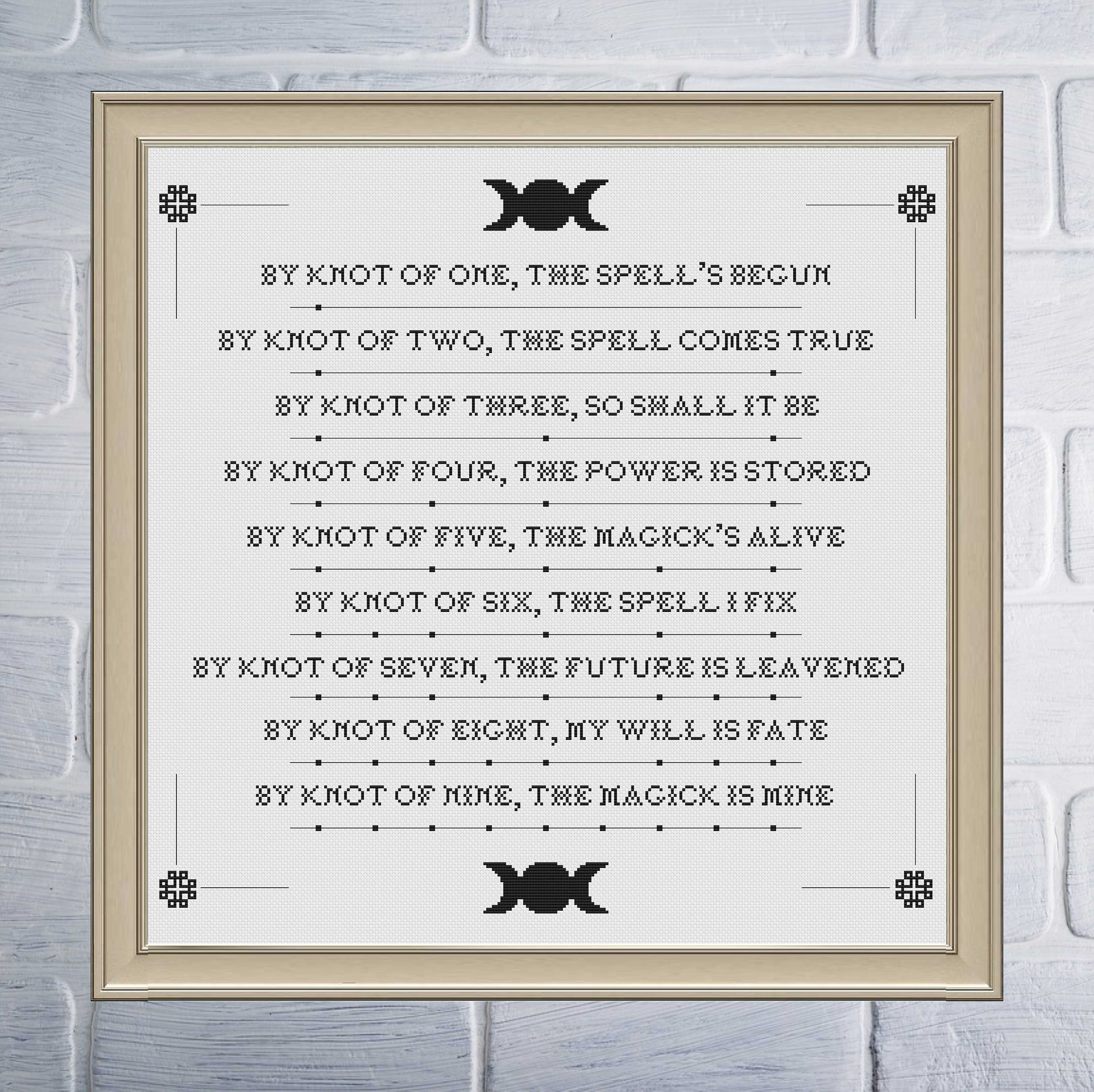 Witch's Ladder Magick Cross Stitch Pattern PDF - Etsy