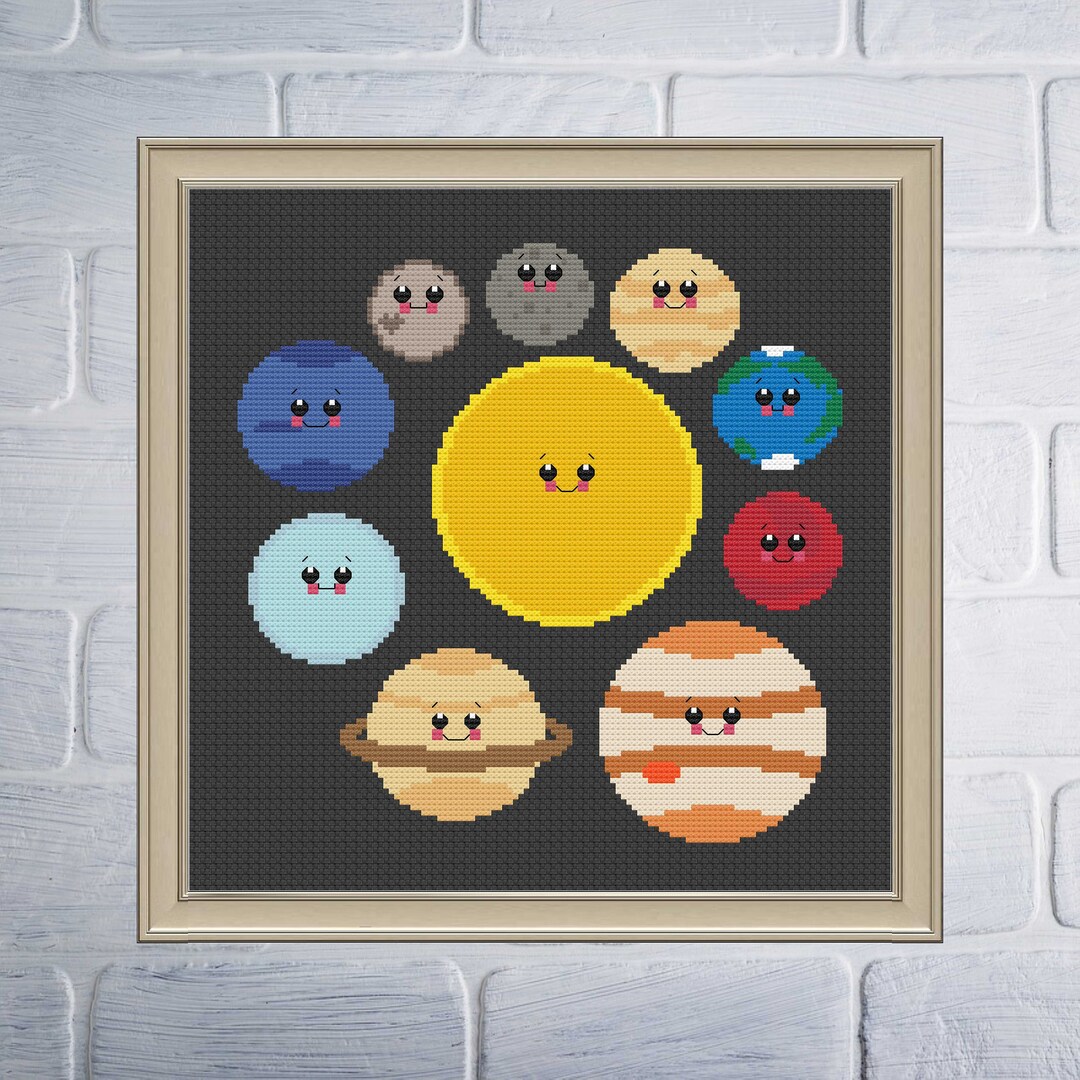 Kawaii Solar System Cross Stitch Pattern PDF - Etsy