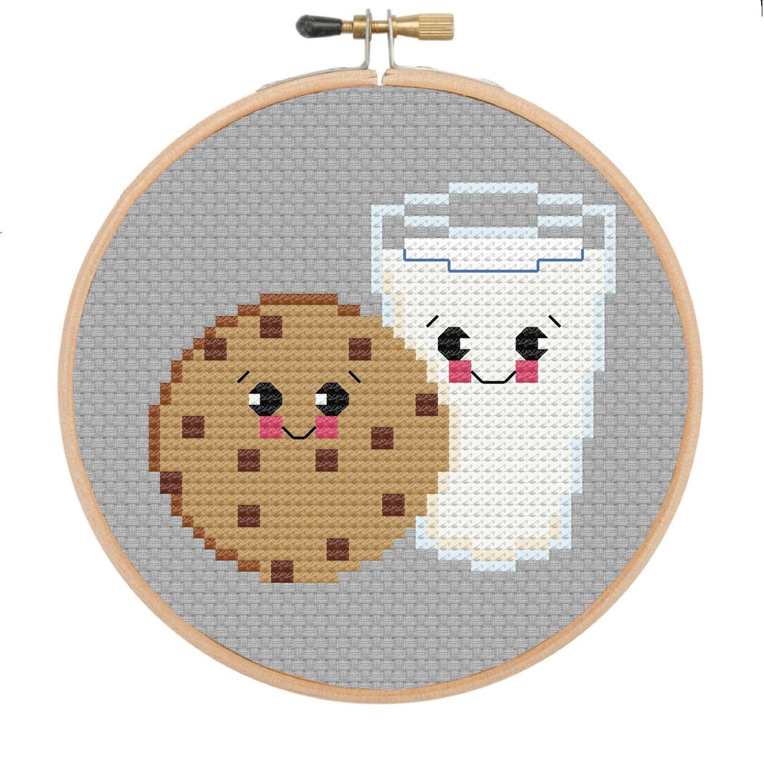 Mini Kawaii Sweet Treat Milk and Cookie Cross Stitch Pattern PDF - Etsy