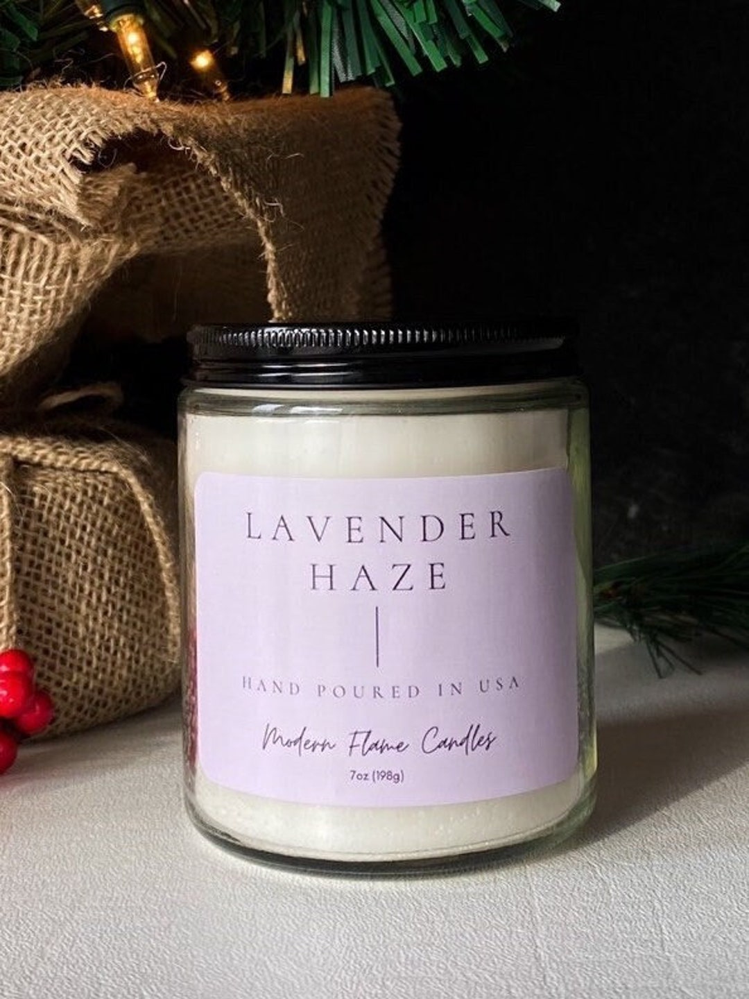 Lavender Haze Candle Organic Soy Wax Aromatherapy Candles - Etsy