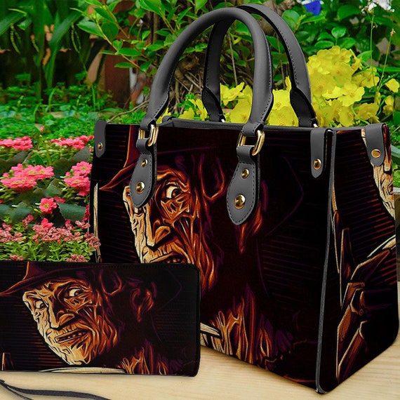 Halloween Horror Leather Handbag, Freddy Krueger Hand… - Gem
