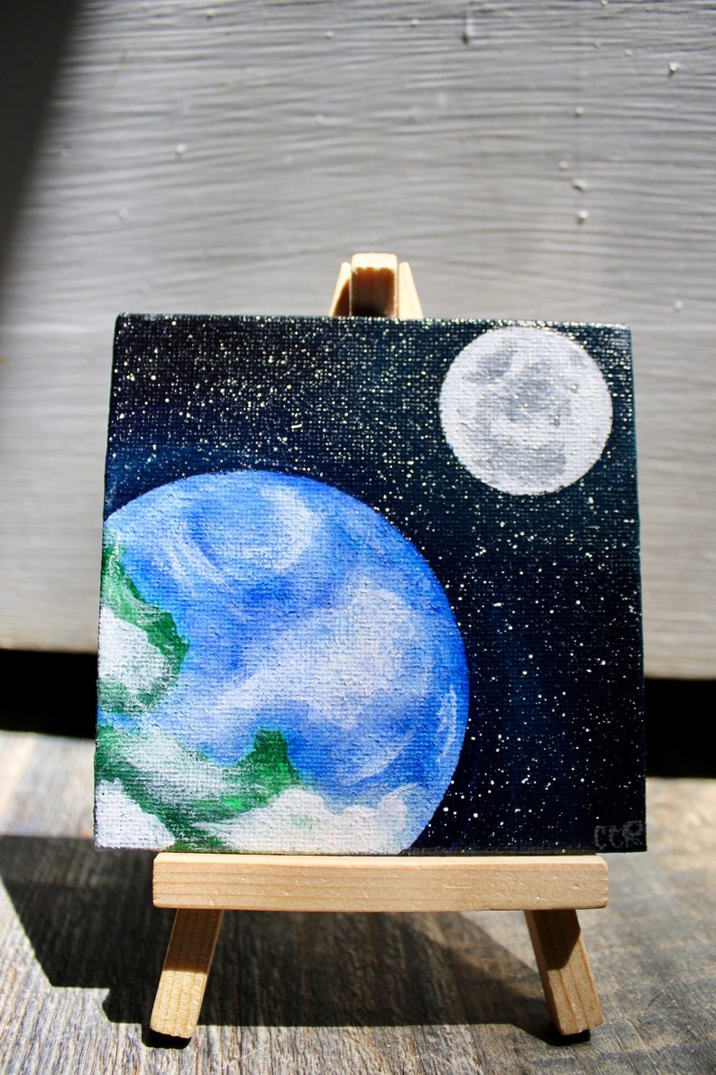 Mini Earth and Moon - Etsy