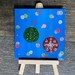 Mini Christmas Ornaments 4x4 Canvas Board With Easel - Etsy