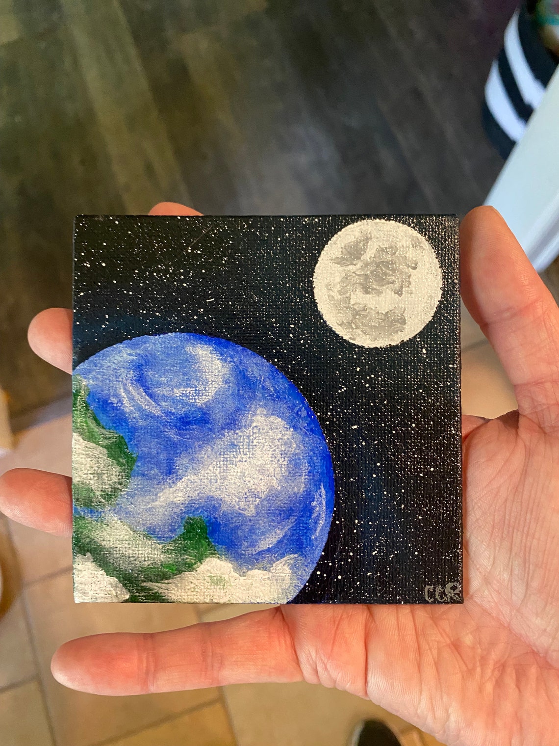 Mini Earth and Moon - Etsy