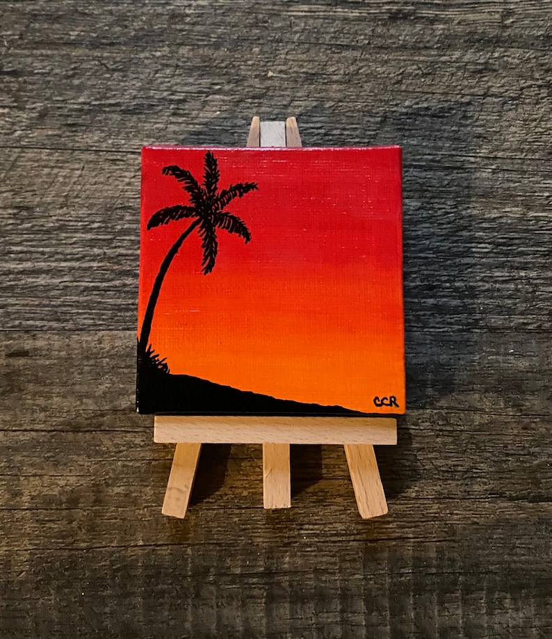 Sunset Palm - Etsy
