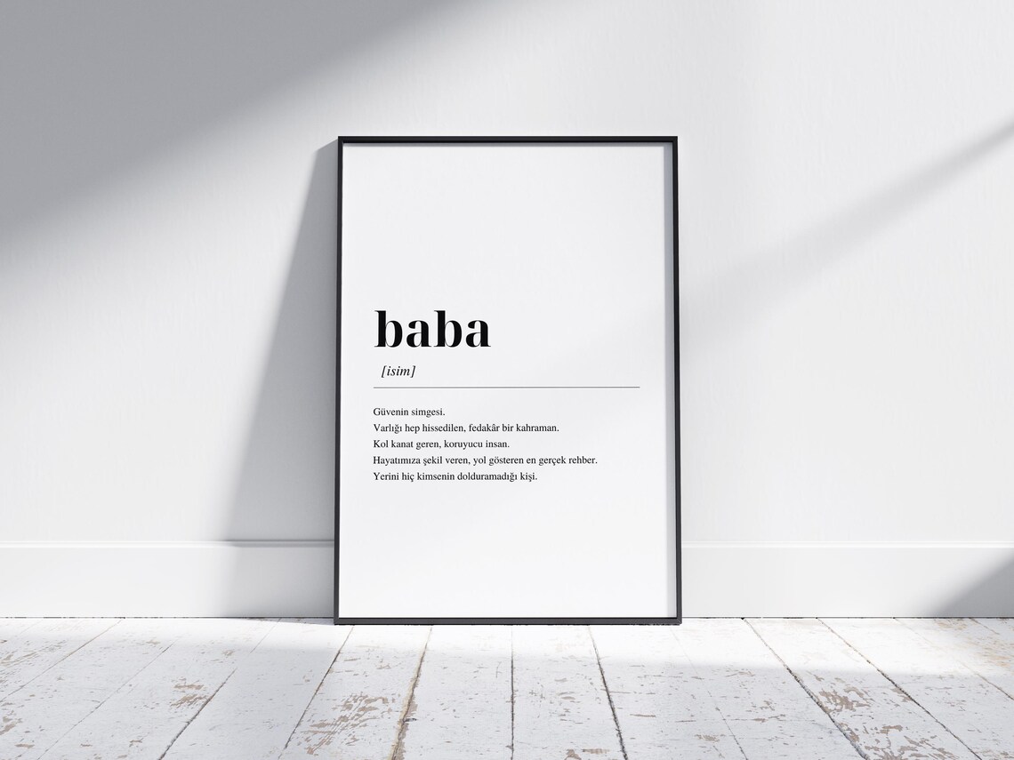 Baba Sözlük | Definition Print | Babalar Günü | Babalar Günü Hediyesi ...