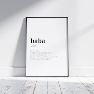 Baba Sözlük | Definition Print | Babalar Günü | Babalar Günü Hediyesi ...