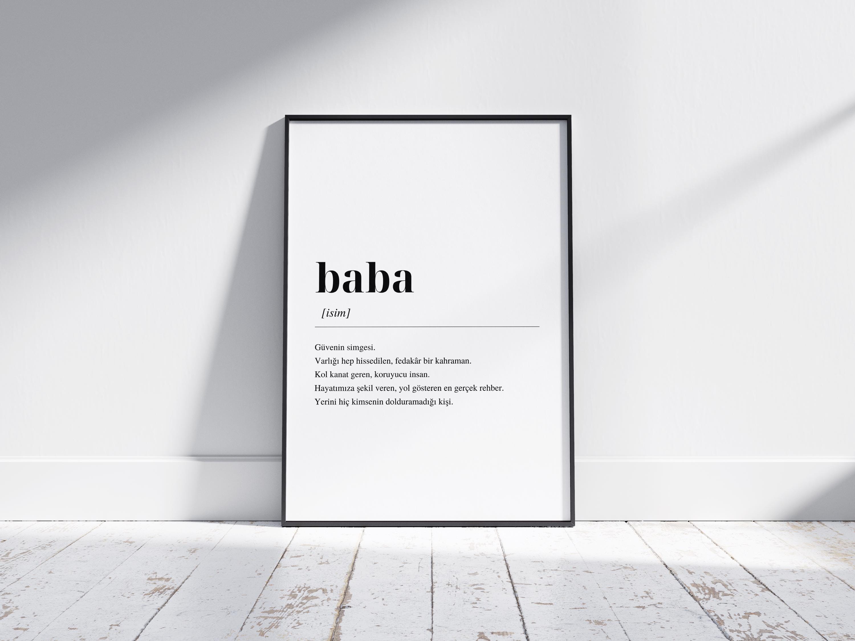 Baba Sözlük | Definition Print | Babalar Günü | Babalar Günü Hediyesi ...