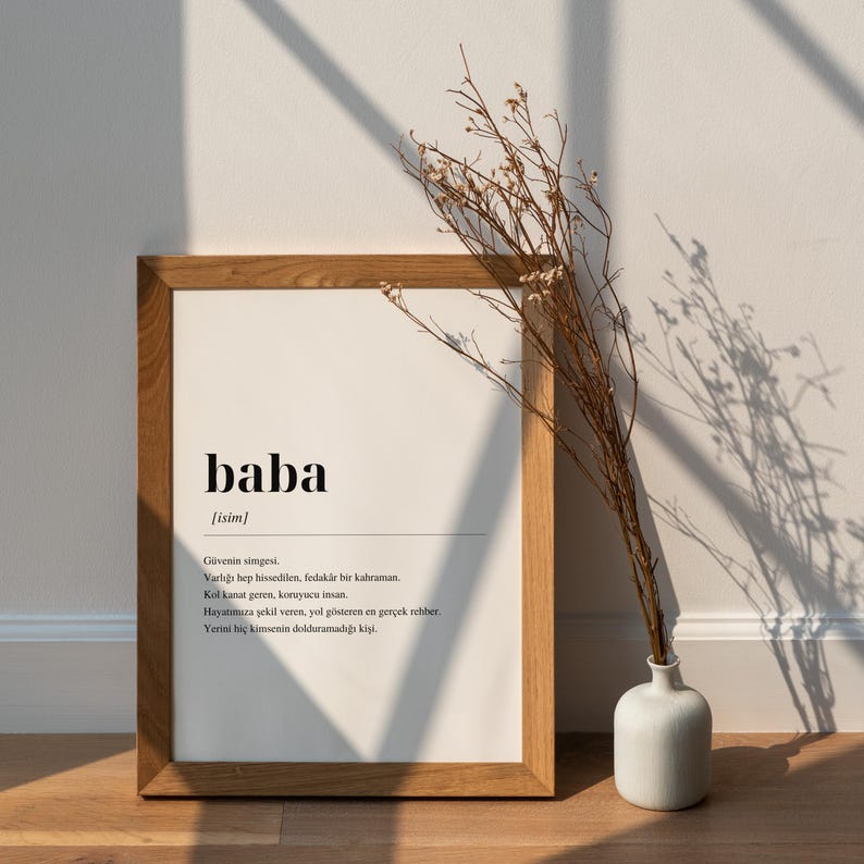 Baba Sözlük | Definition Print | Babalar Günü | Babalar Günü Hediyesi ...