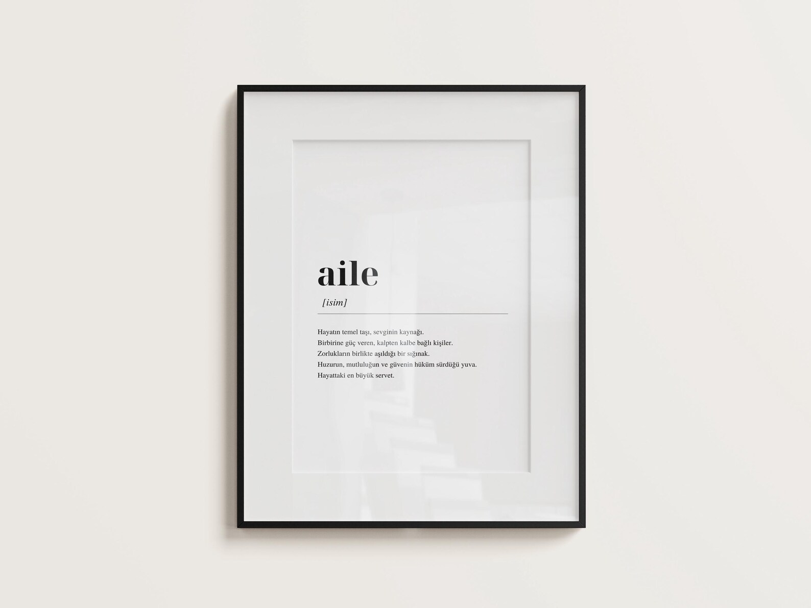Aile Definition Print: Turkish Family Gift (digital Product) - Etsy