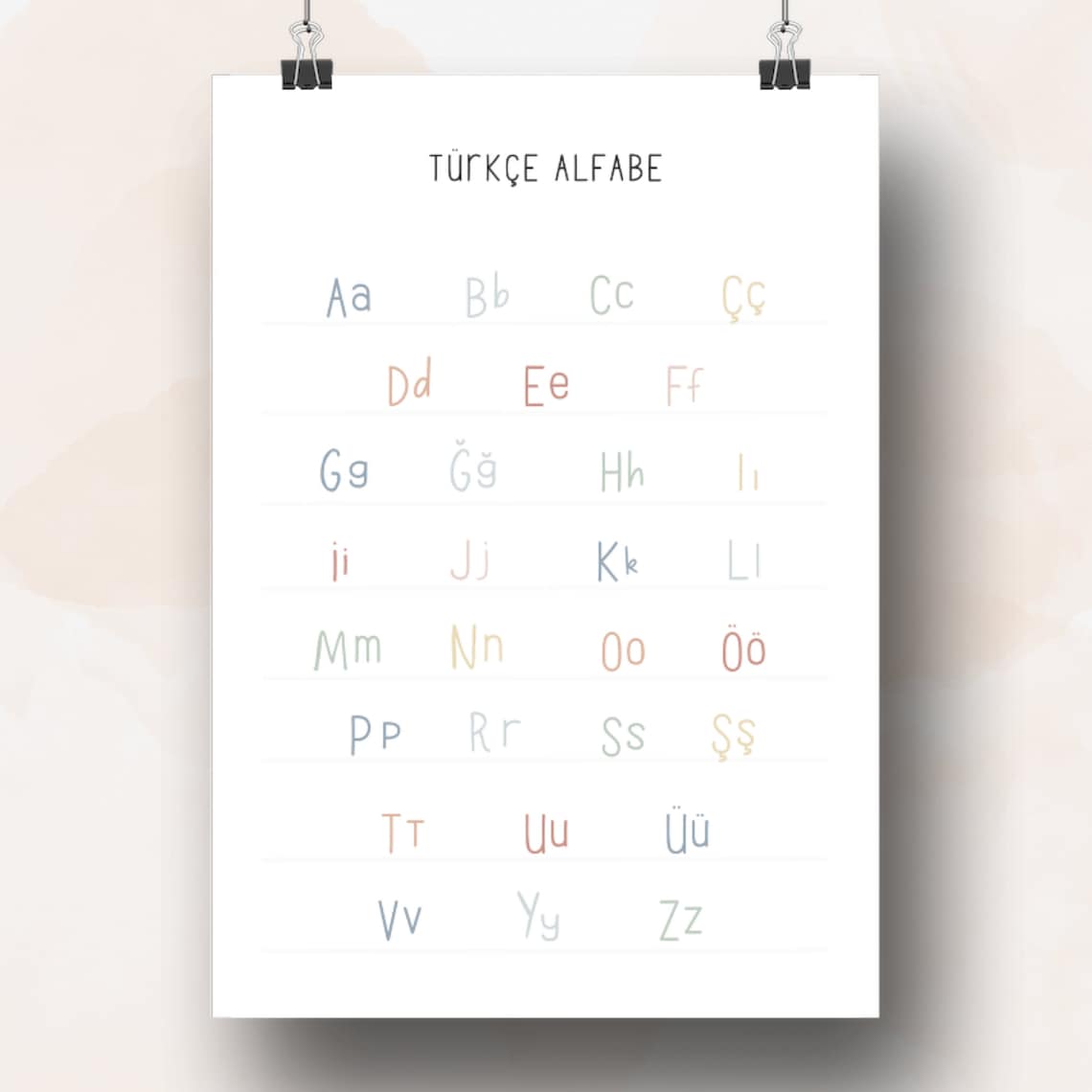 Turkish Alphabet, Türkçe Alfabe, Alphabet Design, Resimsiz Türkçe ...