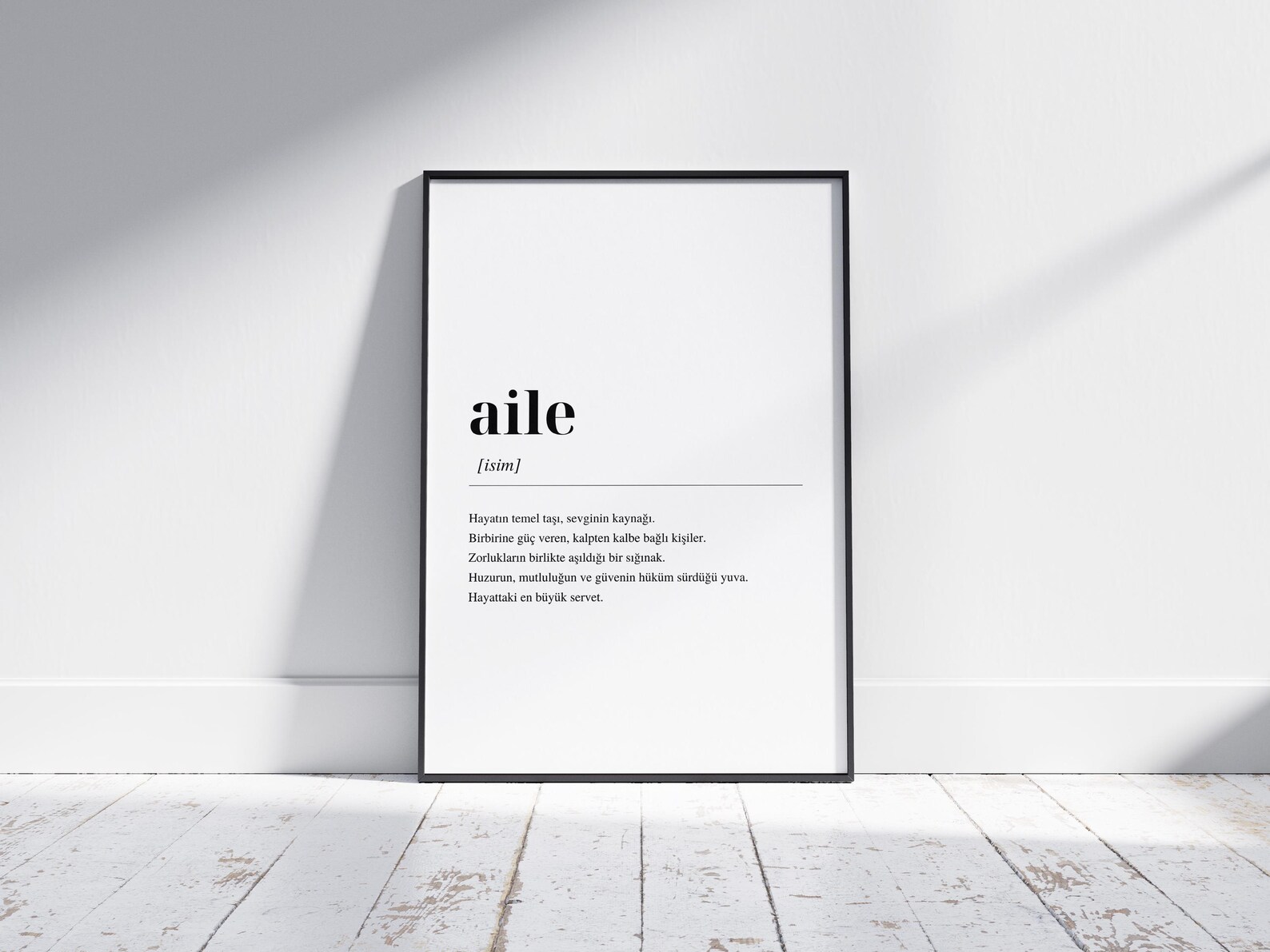 Aile Definition Print: Turkish Family Gift (digital Product) - Etsy