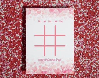 Valentine's Day Card Printable Valentine Tic Tac Toe Valentine ...