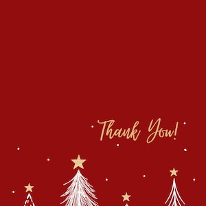 Printable Christmas Thank You Card - Etsy