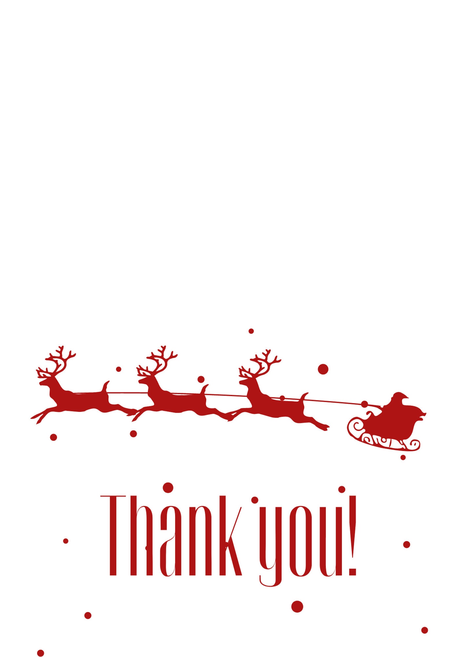 Printable Christmas Thank You Card - Etsy
