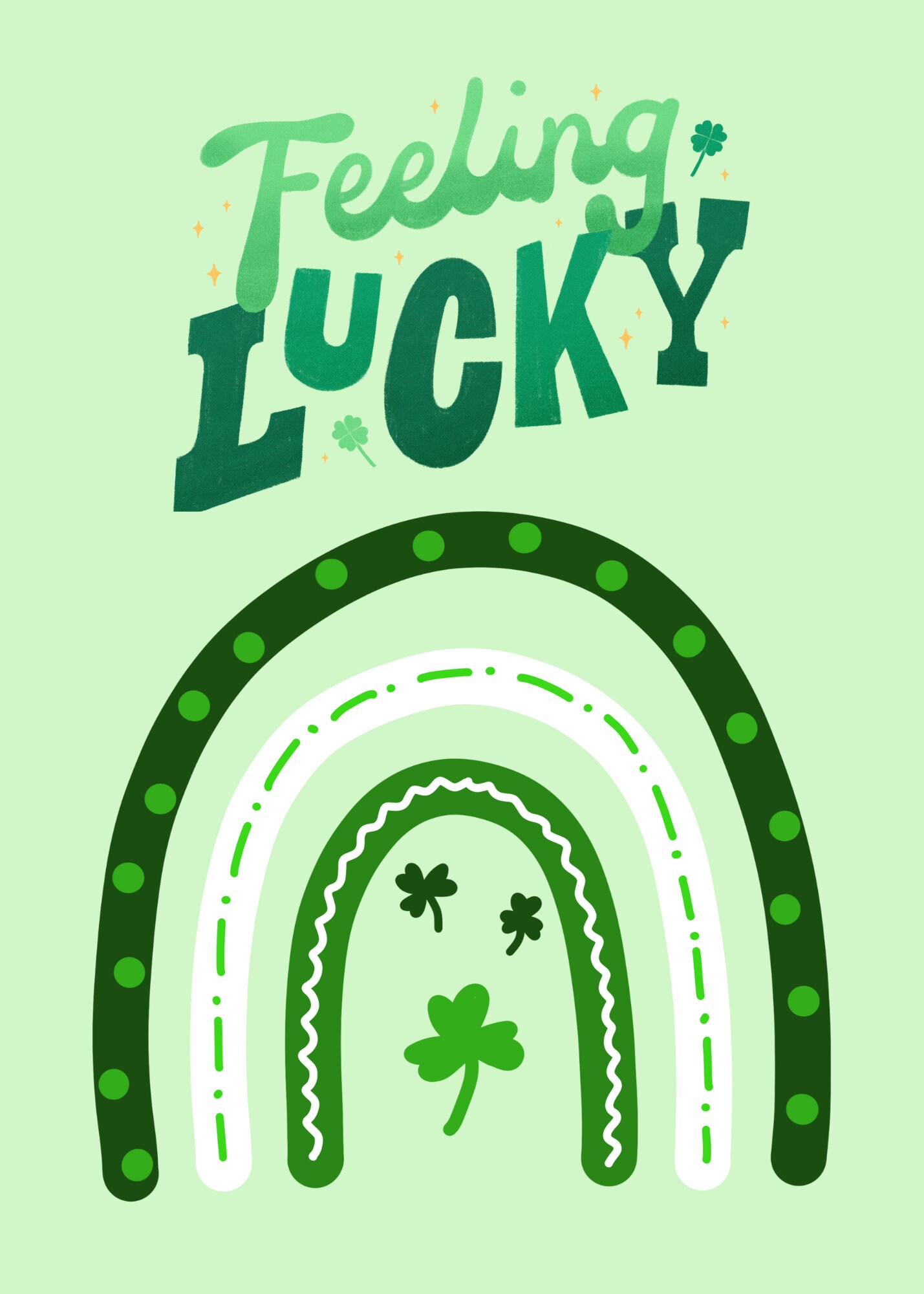 Feeling Lucky St. Patrick's Day Printable Card - Etsy