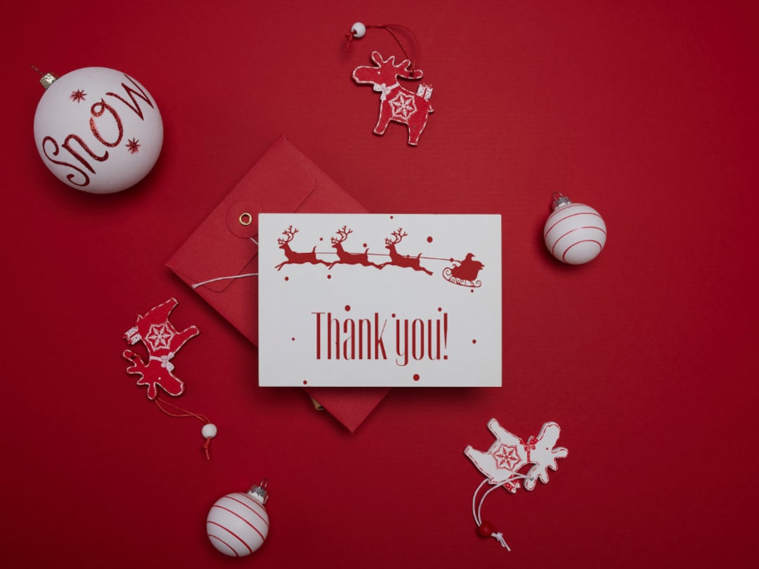 Printable Christmas Thank You Card - Etsy
