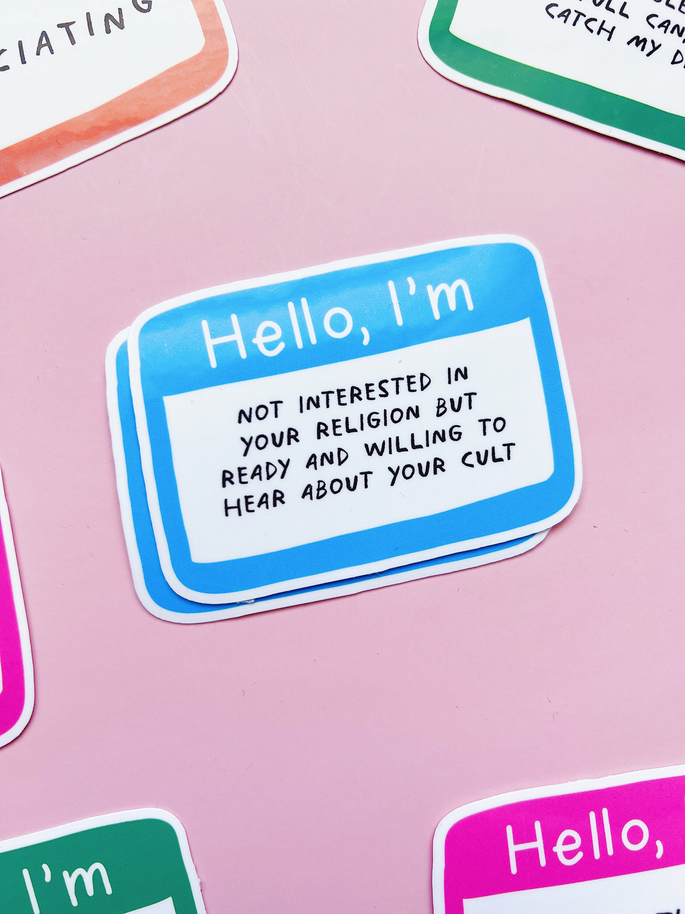 Hello Funny Name Tag Sticker I Am Sticker Religious Humor - Etsy