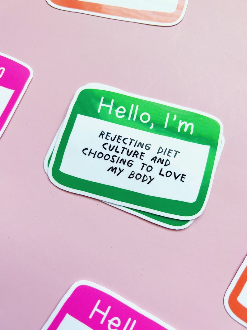 Hello, Im... Sticker, Funny Name Tag Decal, Waterproof Name Badge - Etsy