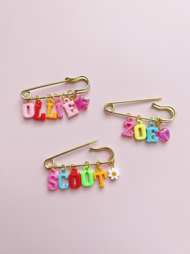 Custom Name Pin Heavy Duty Gold Safety Pin Personalized - Etsy