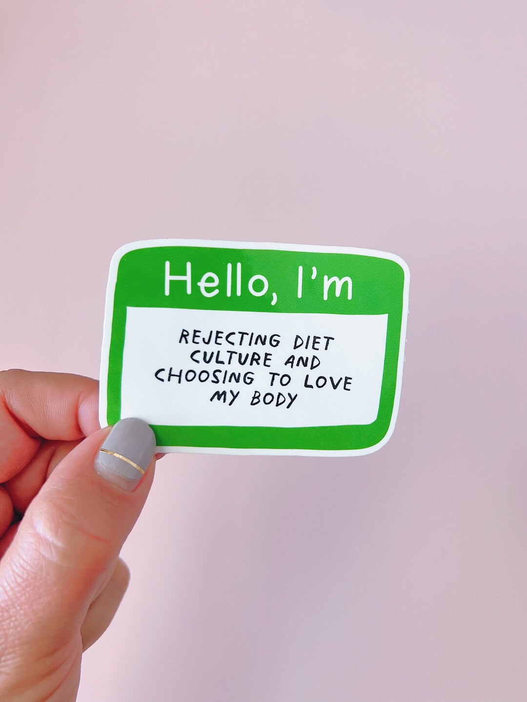 Hello, Im... Sticker, Funny Name Tag Decal, Waterproof Name Badge - Etsy