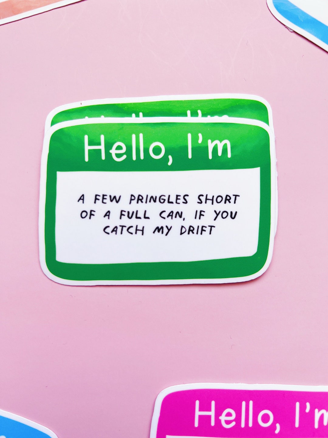 Hello Im Sticker, Funny Name Tag, Waterproof Name Badge - Etsy