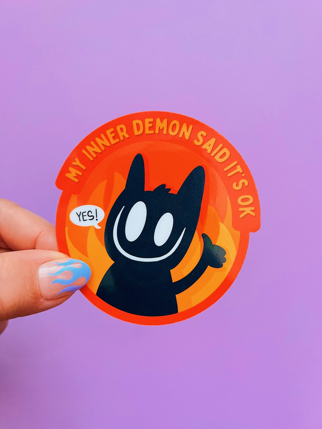 Inner Demons Sticker, Funny Dark Humor Vinyl Decal - Etsy