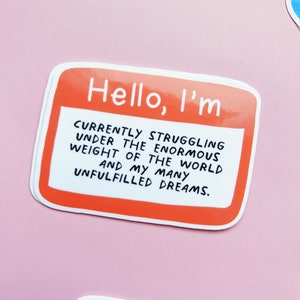 Hello Im Sticker, Funny Name Tag, Waterproof Name Badge - Etsy