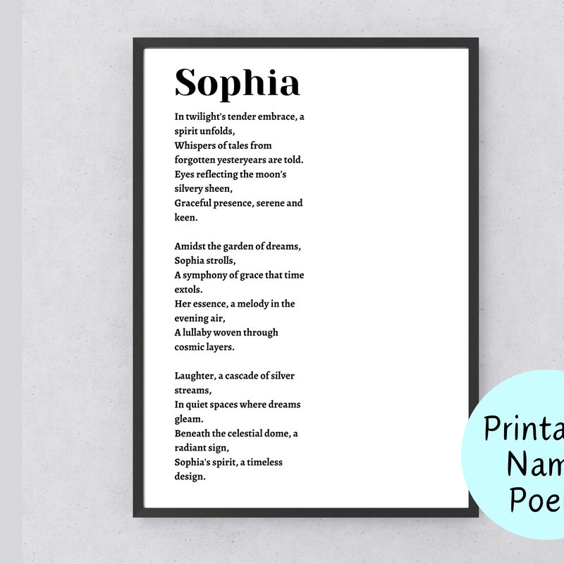 Name Poem - Etsy