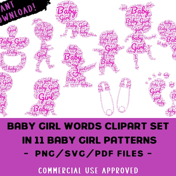 Baby Girl Words - Etsy
