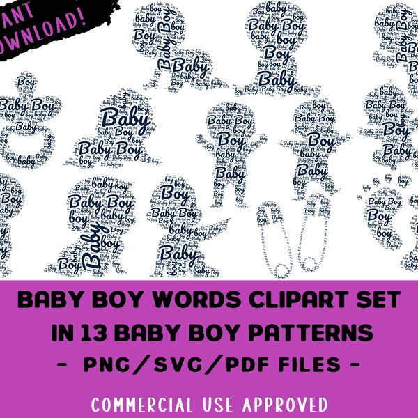 Baby Boy Words - Etsy