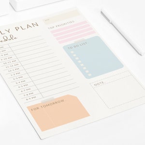 Planner Daily Organizer Digital Download Printable Page - Etsy