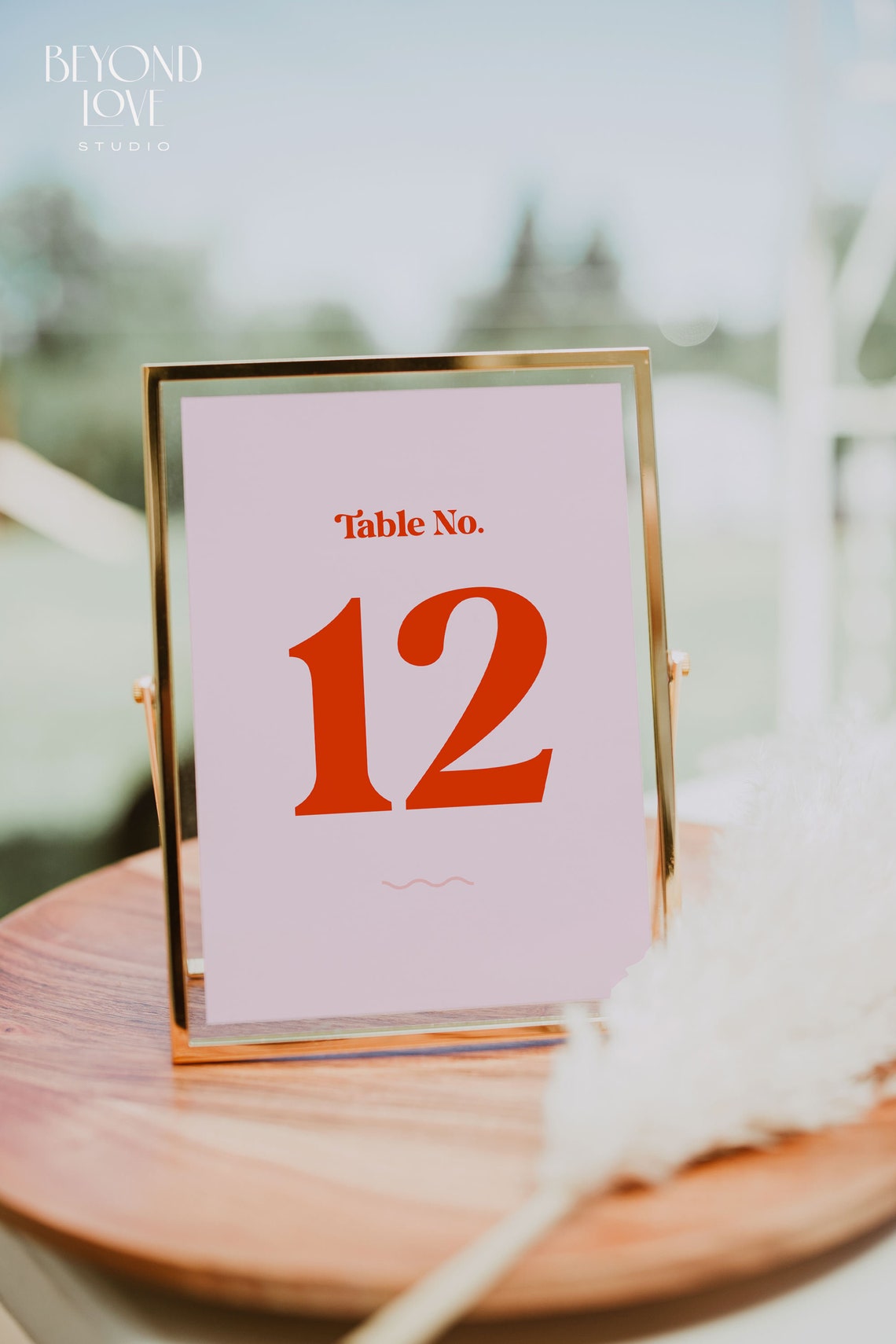 PALOMA Pink & Red Table Number Template Modern Retro Wedding - Etsy