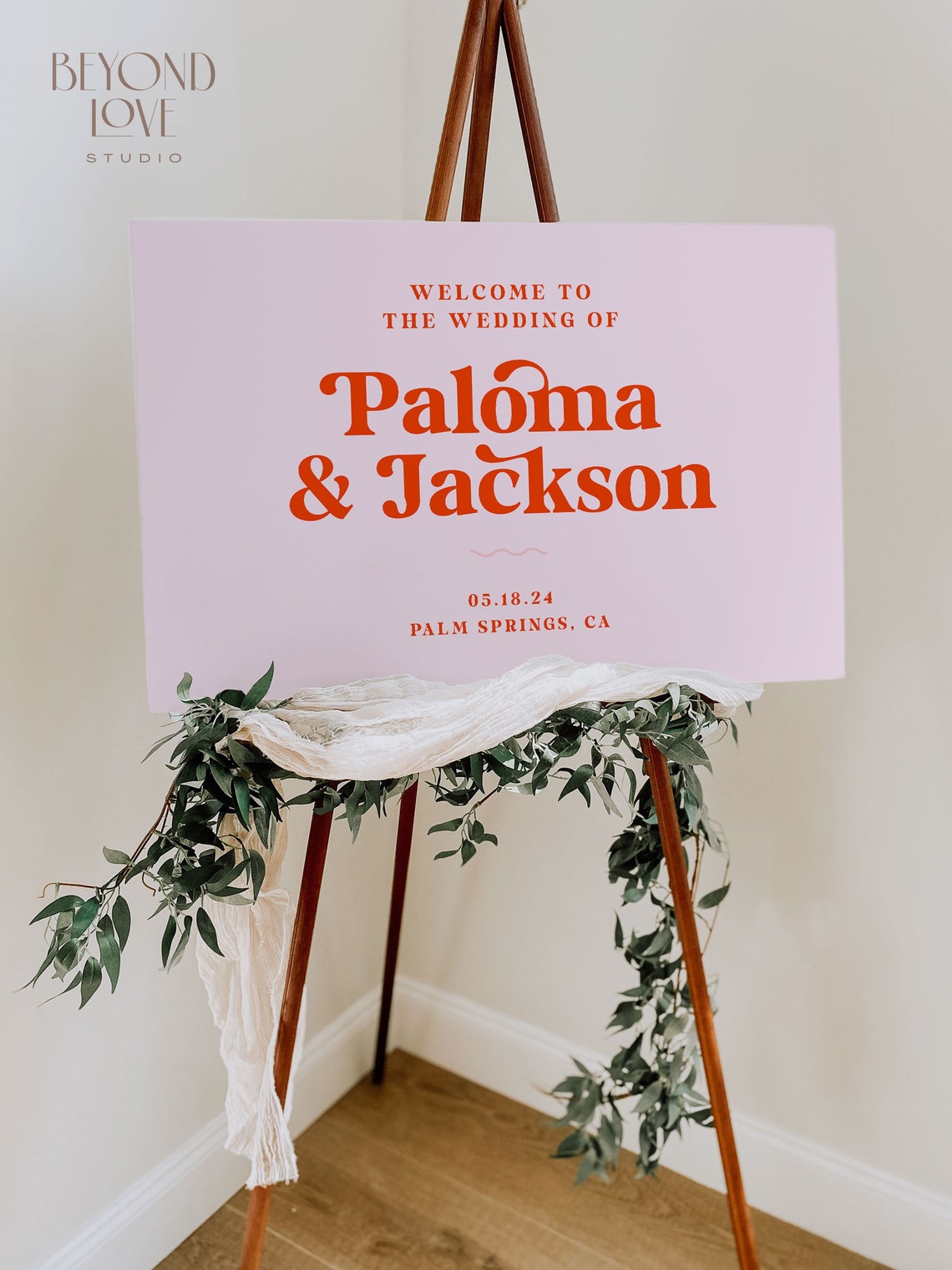 PALOMA Modern Retro Welcome Sign Horizontal Template Editable - Etsy