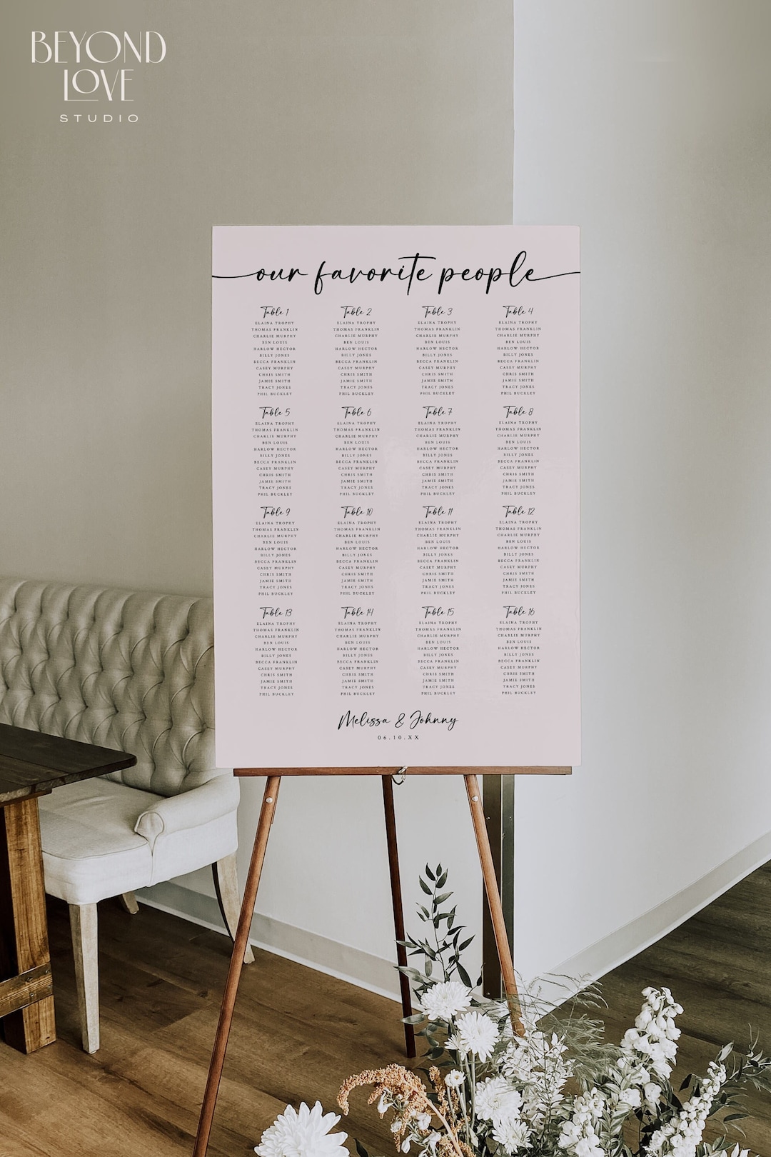 MEL Modern Seating Chart Template, Wedding Seating Chart, Our Favorite ...