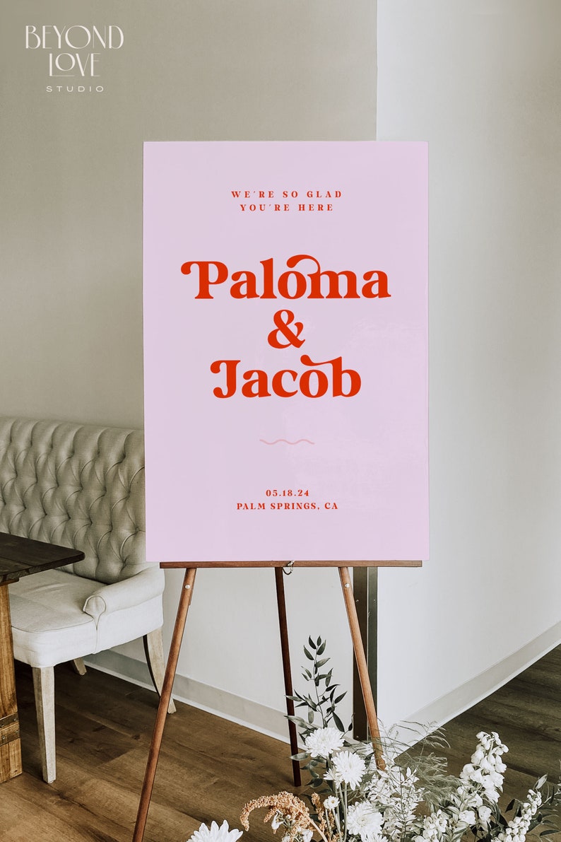 PALOMA Modern Boho Welcome Sign Template Editable Wedding - Etsy