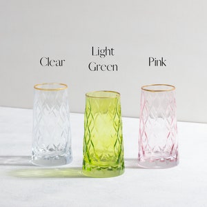 Elegant Colored Drink Glasses, Juice Drinking Glasses, Iced Coffee ...