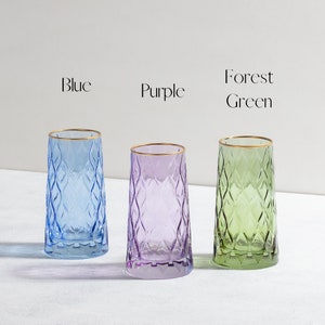 Elegant Colored Drink Glasses, Juice Drinking Glasses, Iced Coffee ...