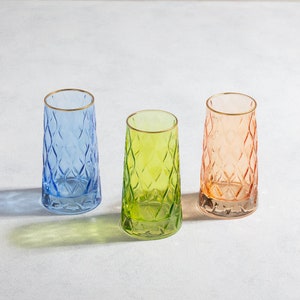 Elegant Colored Drink Glasses, Juice Drinking Glasses, Iced Coffee ...