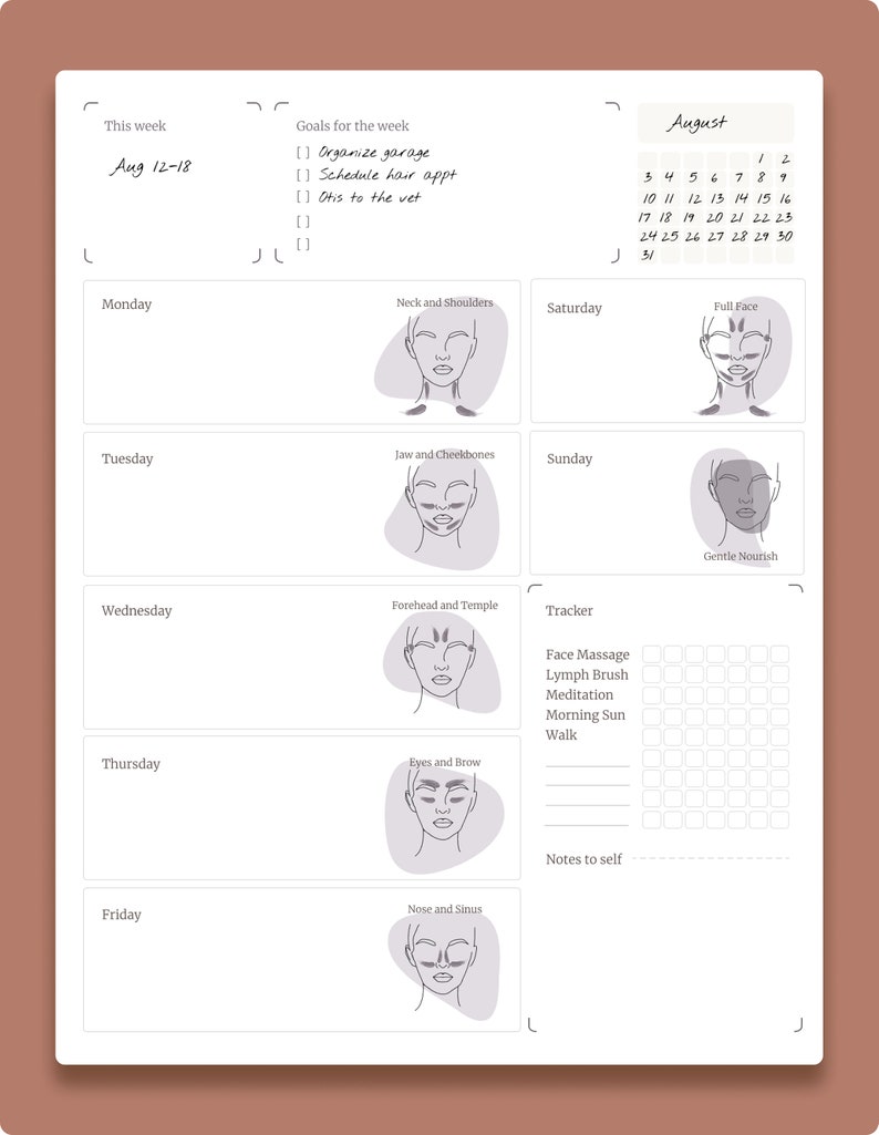 Weekly Planner: Yoga & Gua Sha Weekly Planner – the Original 7 Day ...