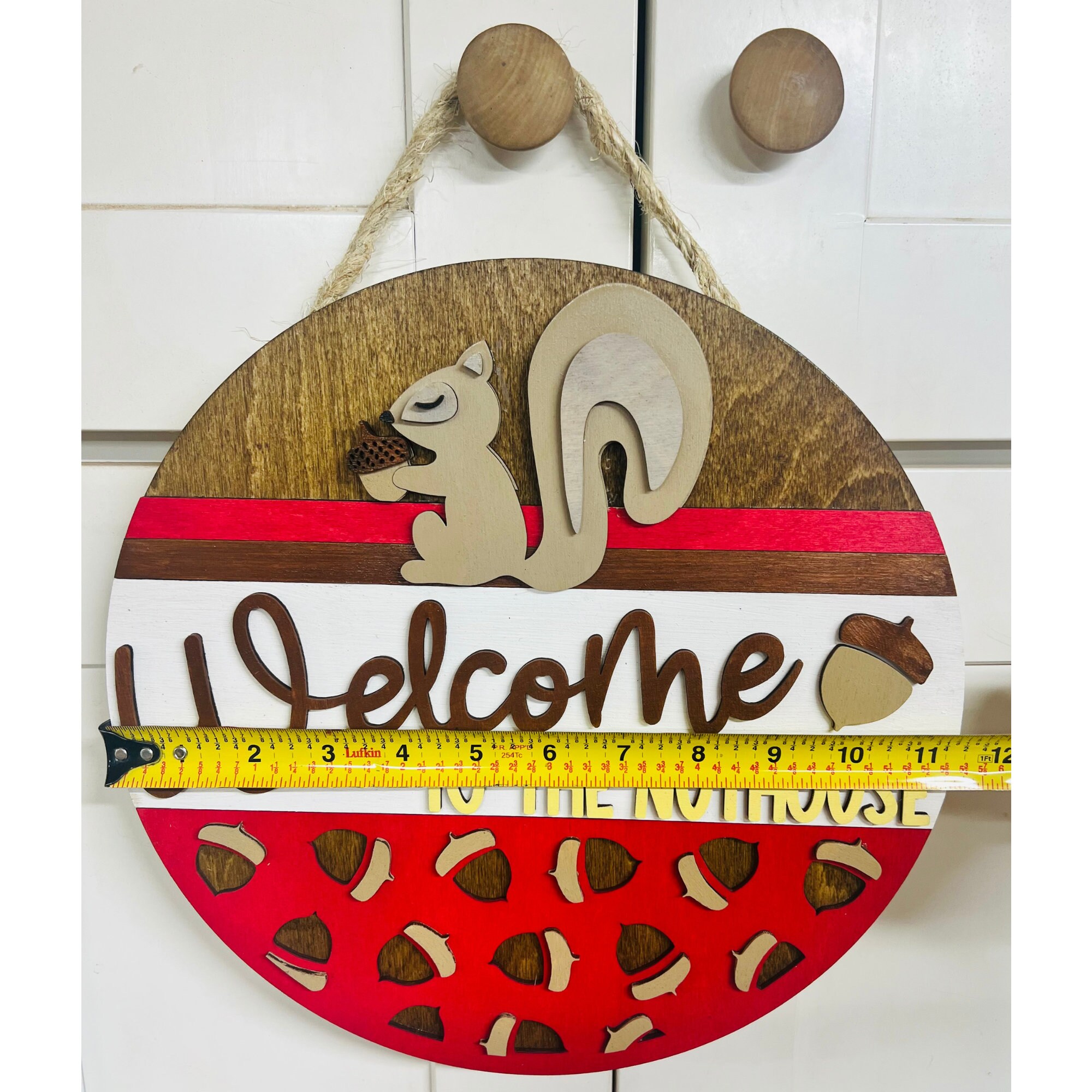 Welcome to the Nuthouse Door Sign Door Hanger Funny Squirrel Sign Funny ...