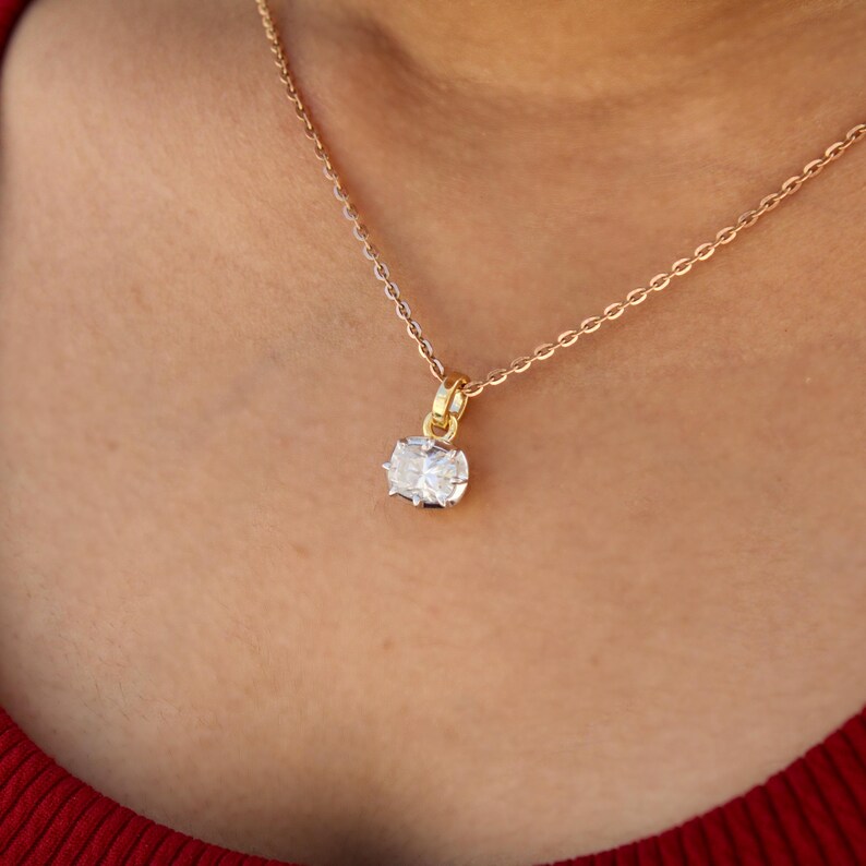 Georgian Style Cut Down Button Back Diamond Pendant, IGI Lab Grown ...